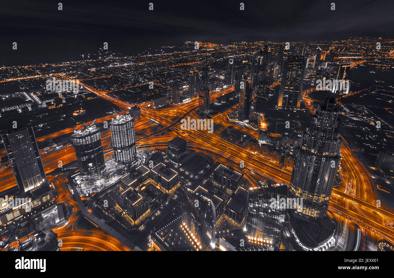 Aerial view of the dubai city hi-res stock photography and images - Alamy