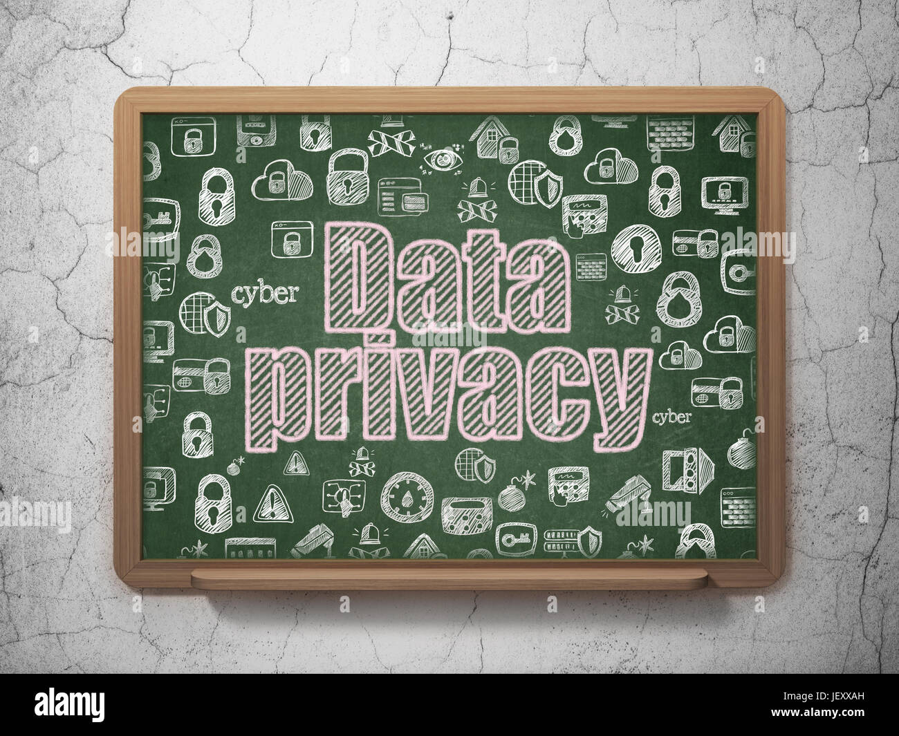 Safety concept: Data Privacy on School board background Stock Photo - Alamy