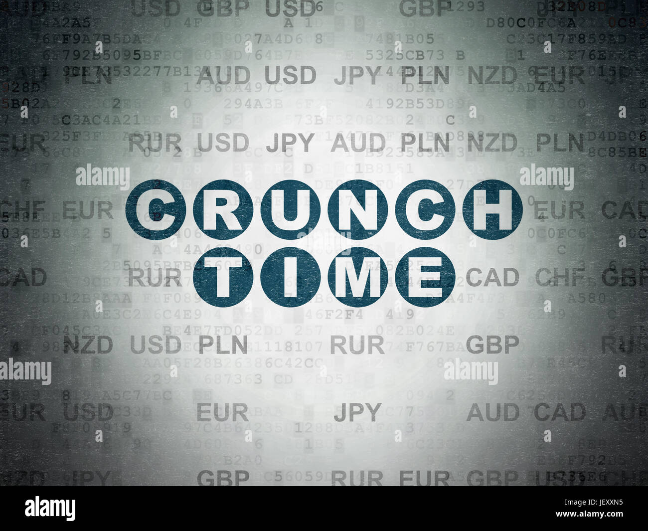 Finance concept: Crunch Time on Digital Data Paper background Stock Photo - Alamy