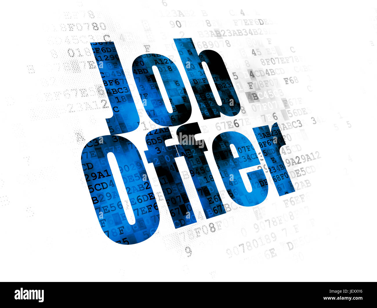 Finance concept: Job Offer on Digital background Stock Photo - Alamy