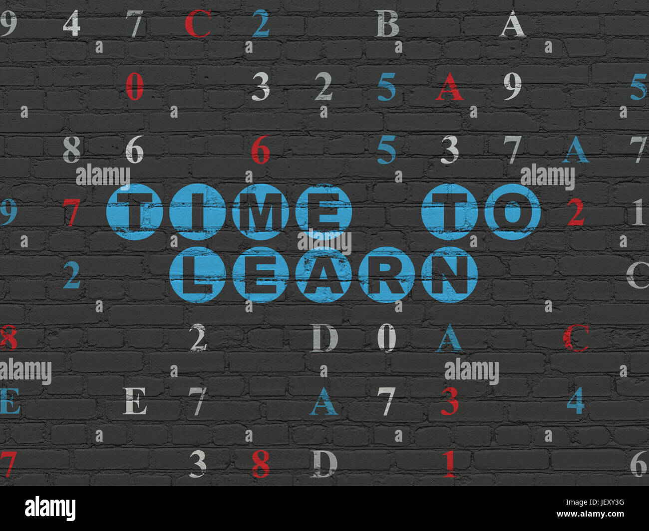 Timeline concept: Time to Learn on wall background Stock Photo - Alamy