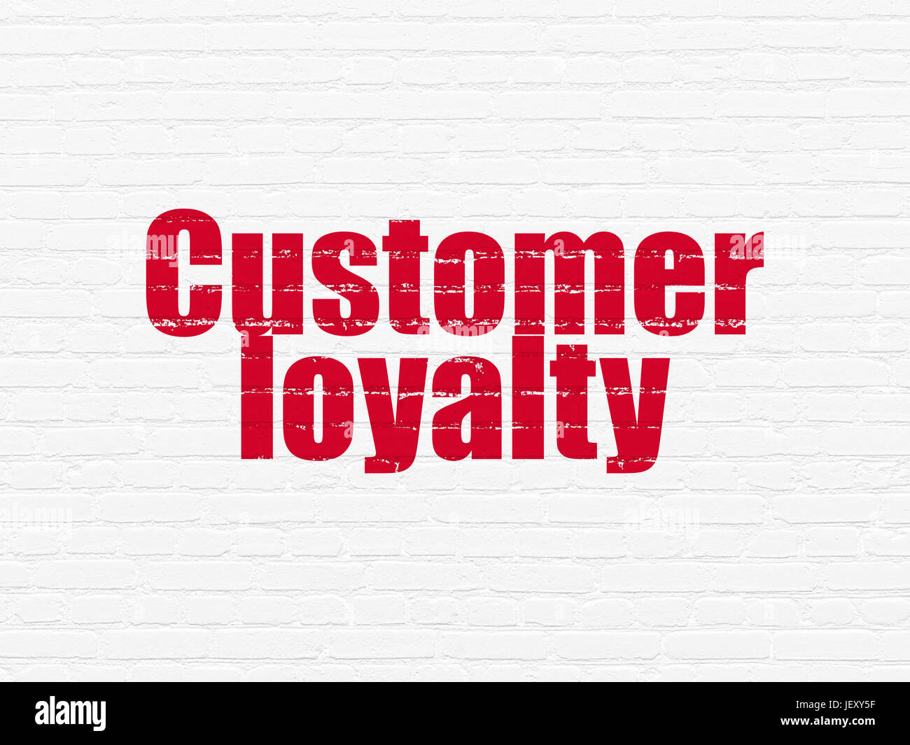 Advertising concept: Customer Loyalty on wall background Stock Photo ...