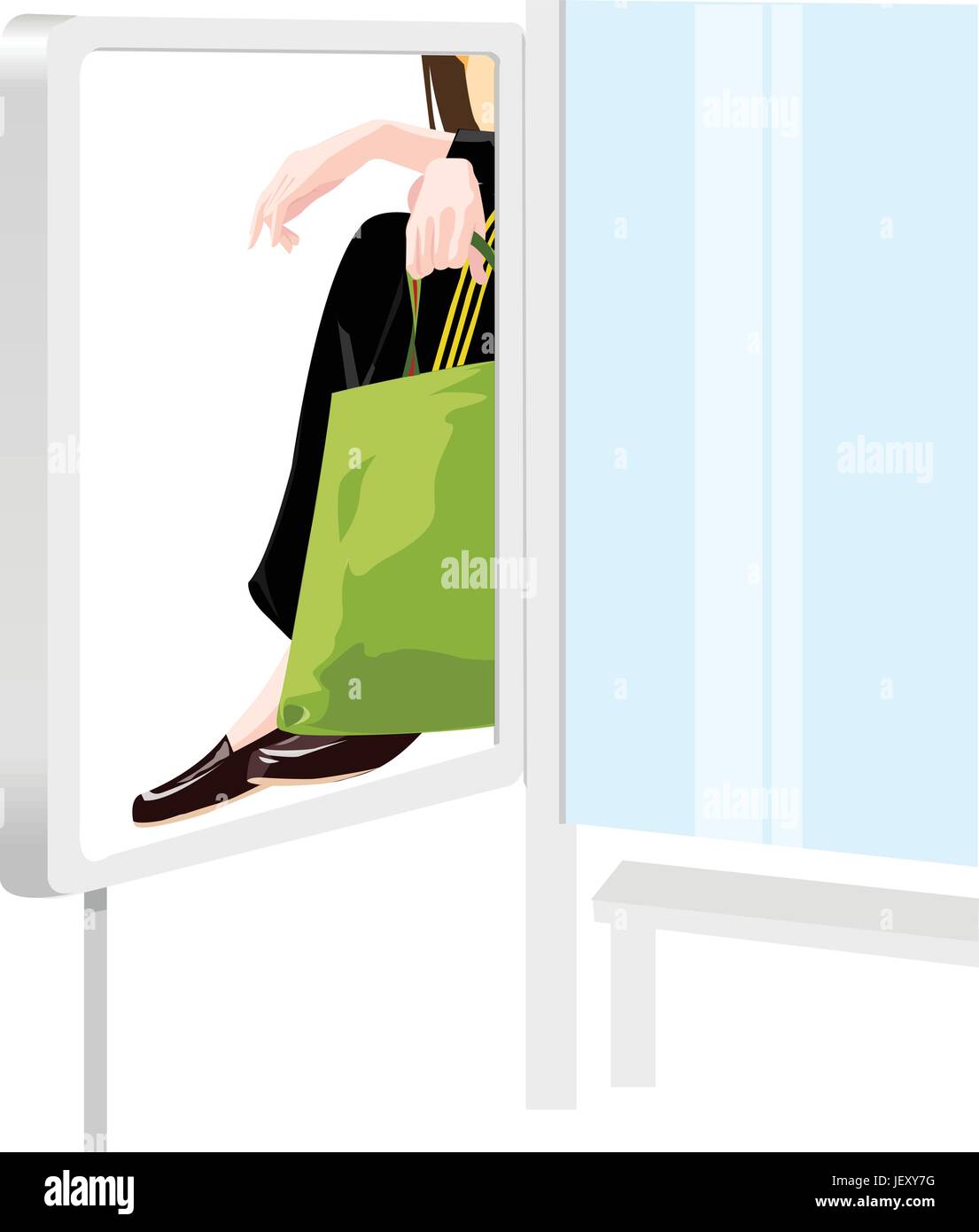 Relax Concept One Person Window Stock Vector Images - Alamy