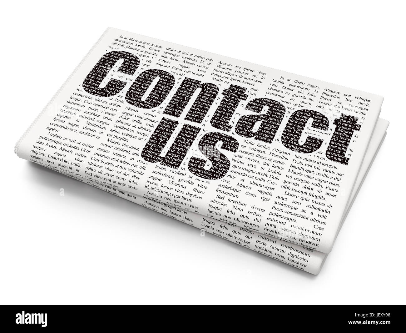 Advertising concept: Contact Us on Newspaper background Stock Photo - Alamy
