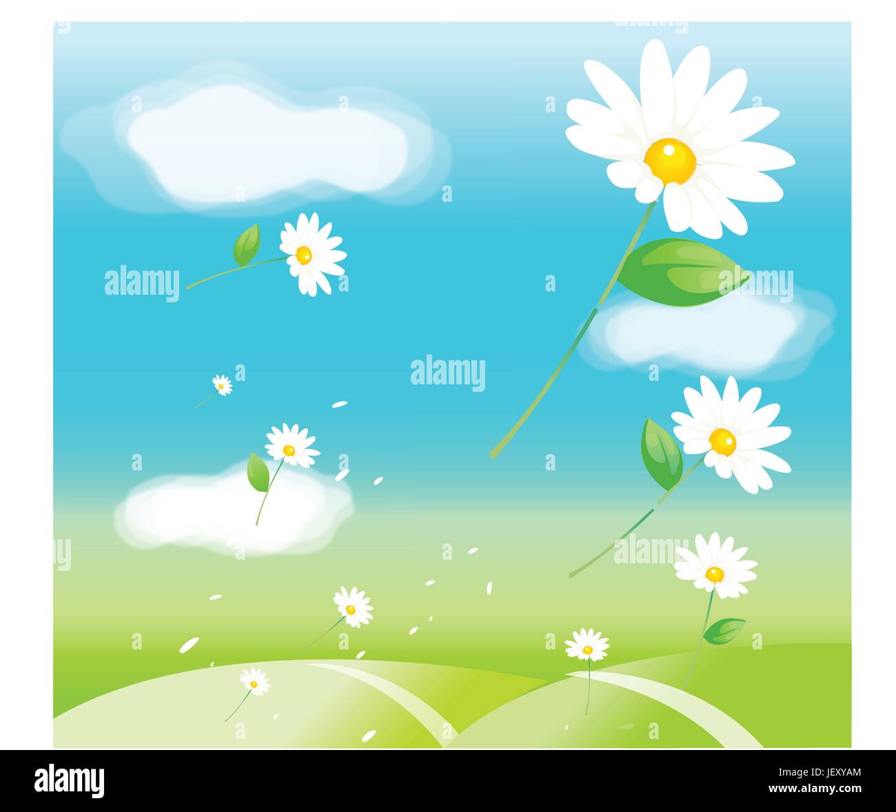Flower slope Stock Vector Images - Alamy