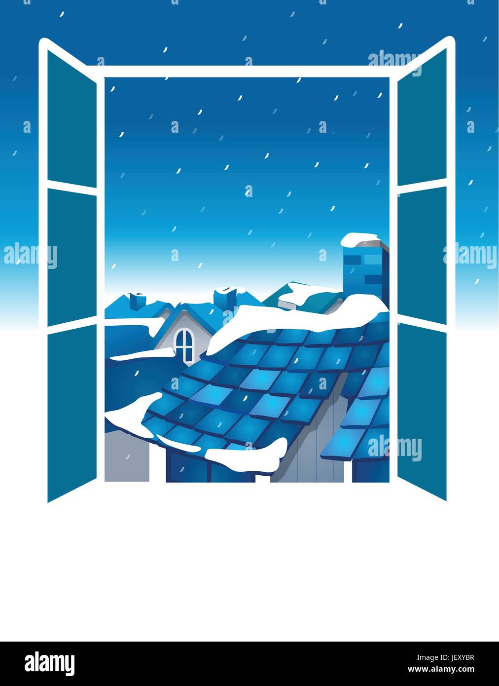 Open dormer window Stock Vector Images - Alamy
