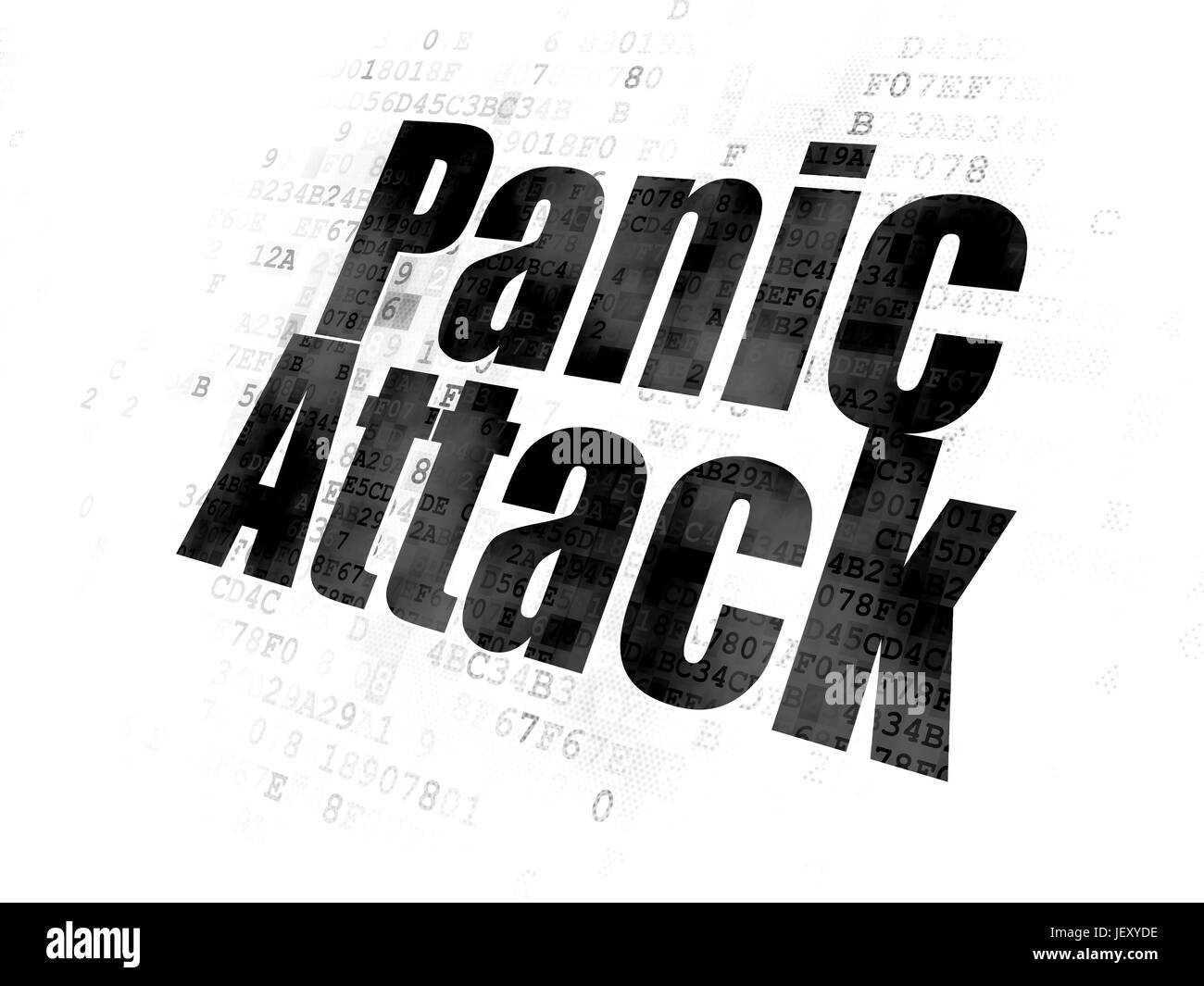 Health concept: Panic Attack on Digital background Stock Photo - Alamy