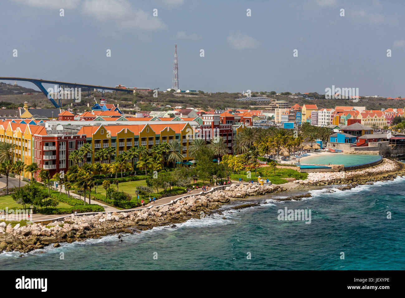 Colorful Curacao Resort and town Stock Photo - Alamy