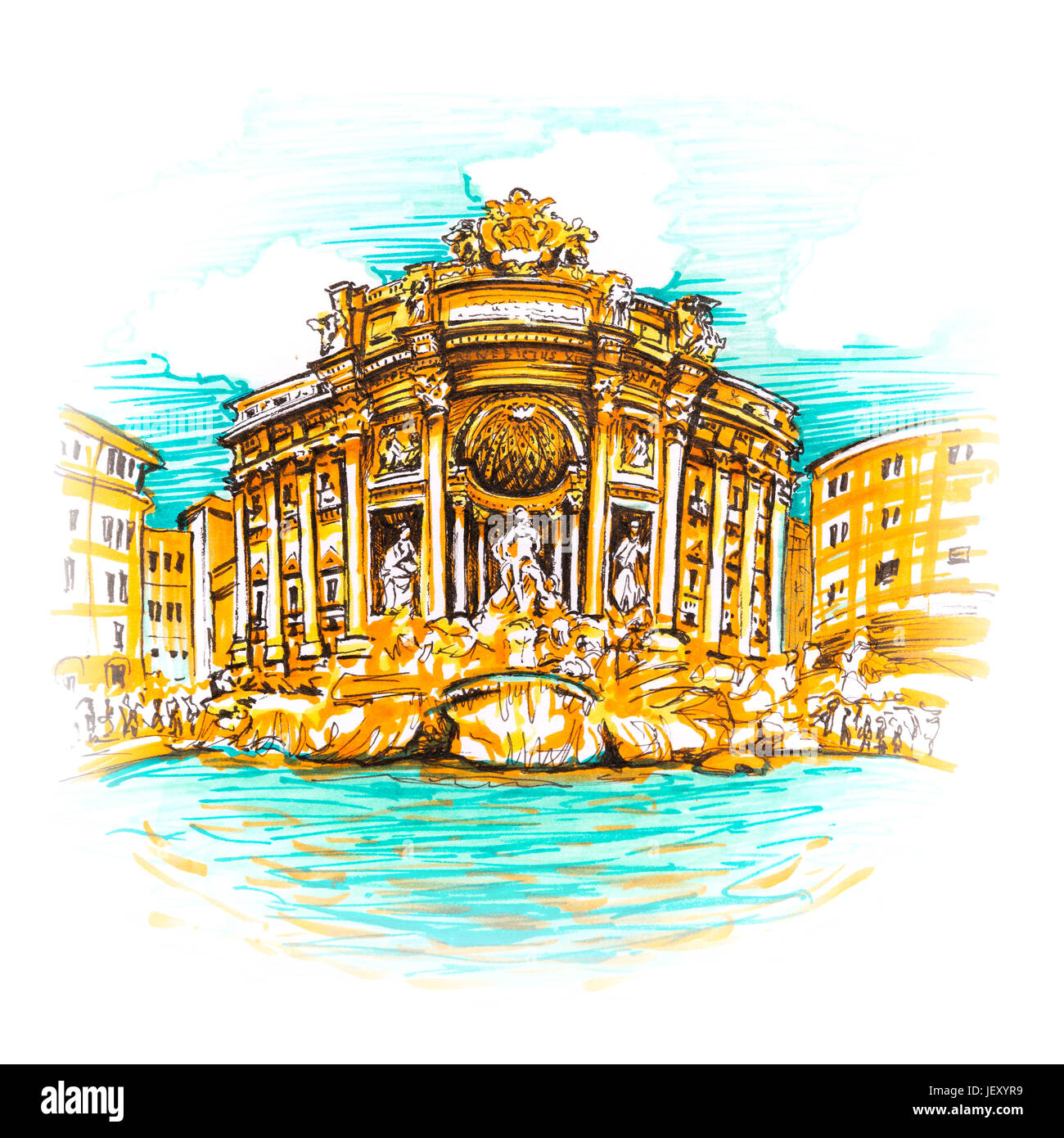 The trevi fountain Cut Out Stock Images & Pictures - Alamy