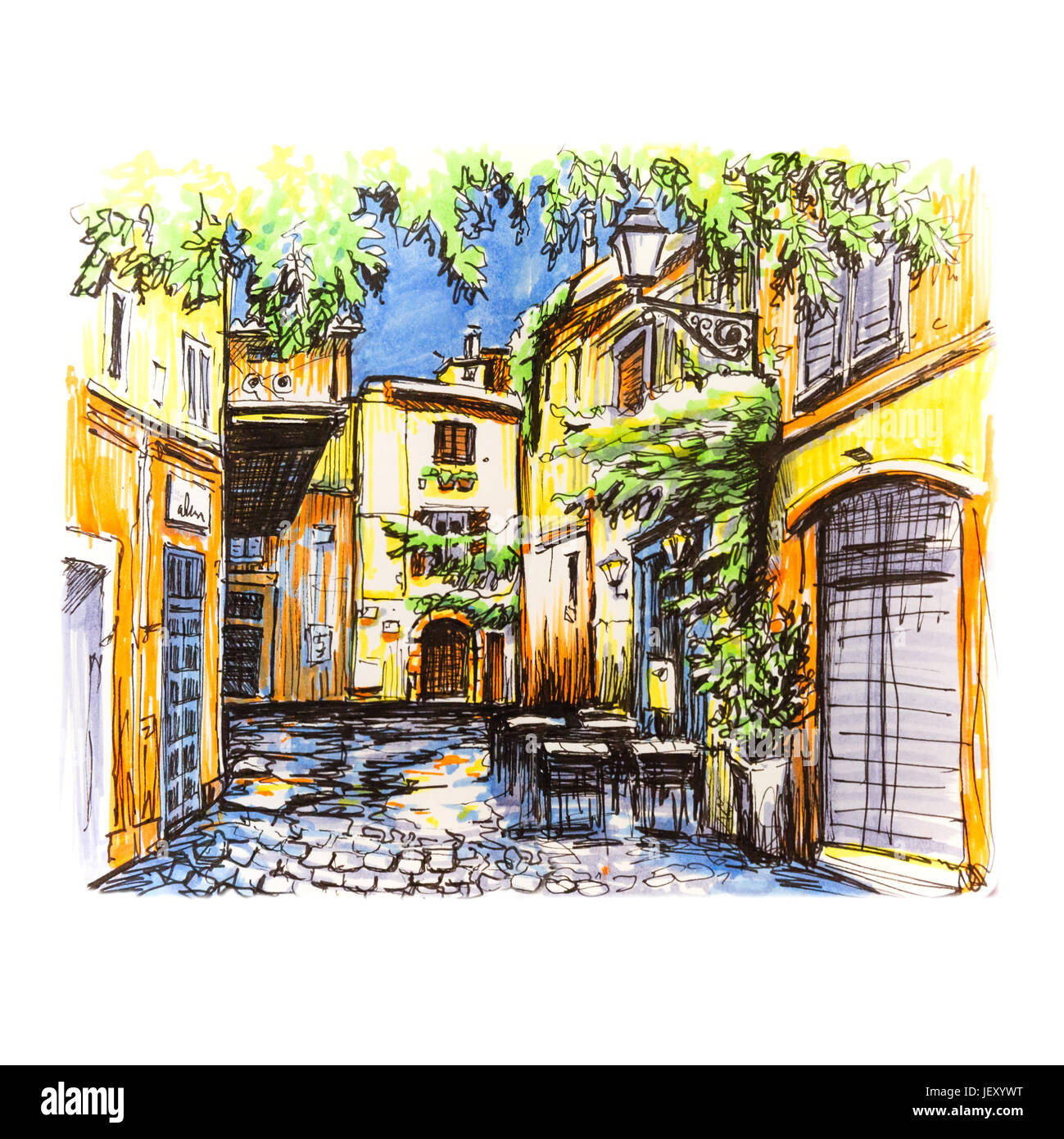 View street ancient city Cut Out Stock Images & Pictures - Alamy