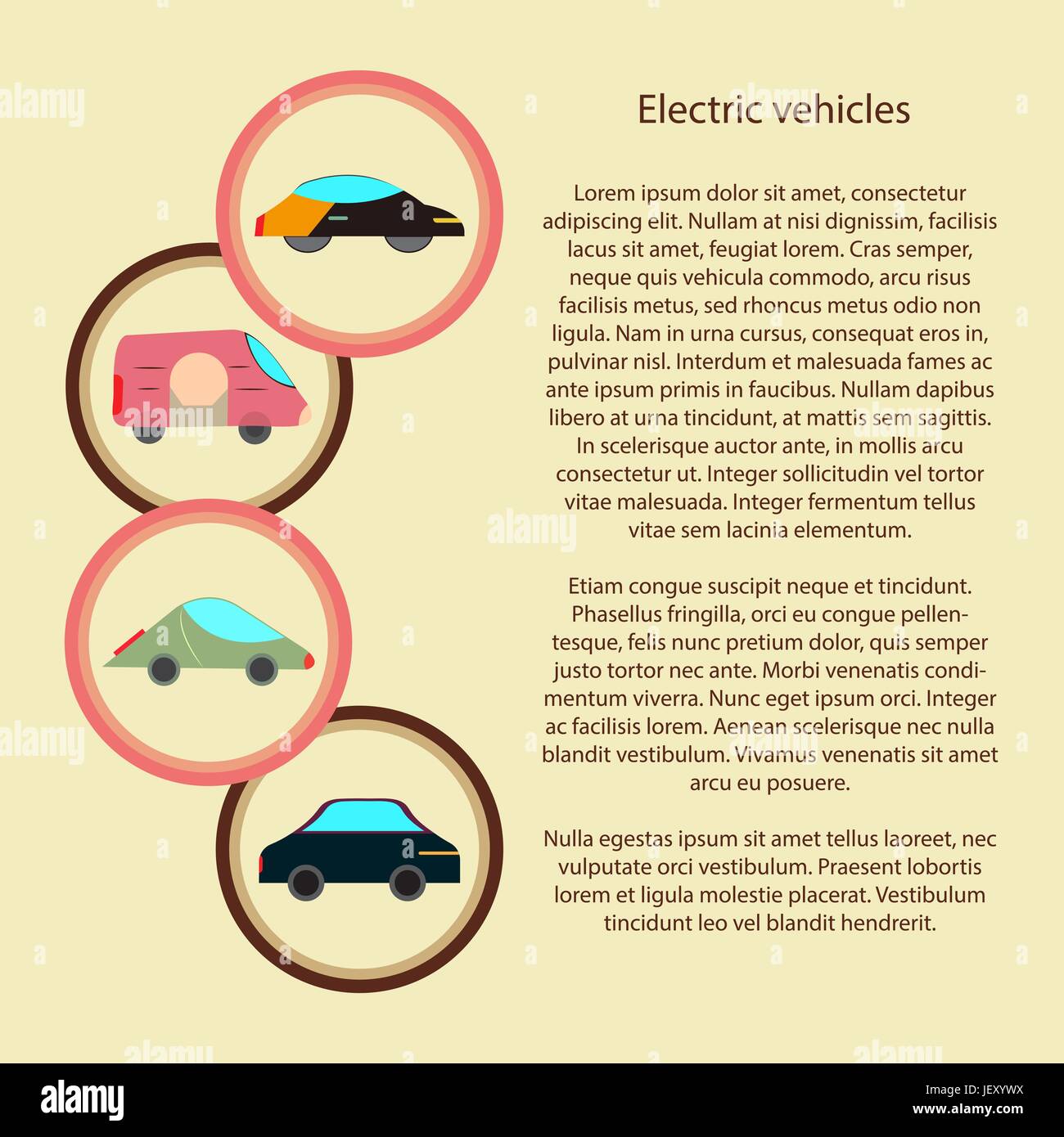 electric vehicles infographic with in a circle Stock Vector Image & Art ...