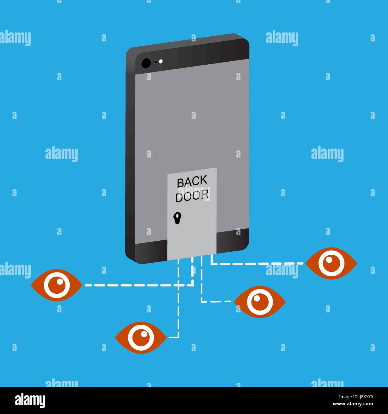 Phone Back Door Hack Stock Vector Image & Art - Alamy