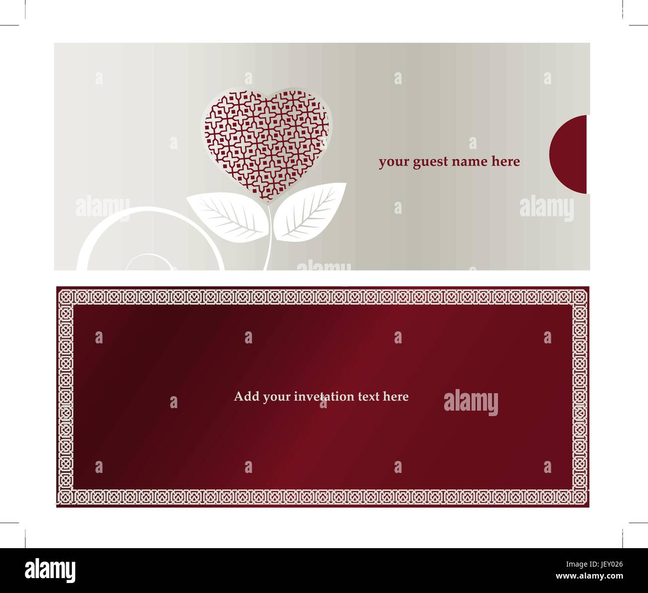 Wedding horizontal card envelope Cut Out Stock Images & Pictures - Alamy