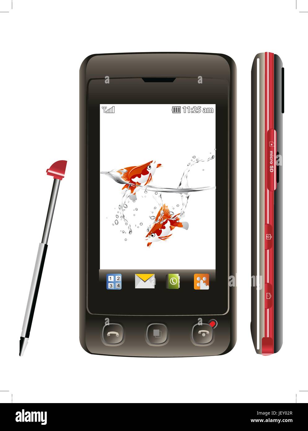 Phone water splash Stock Vector Images - Alamy