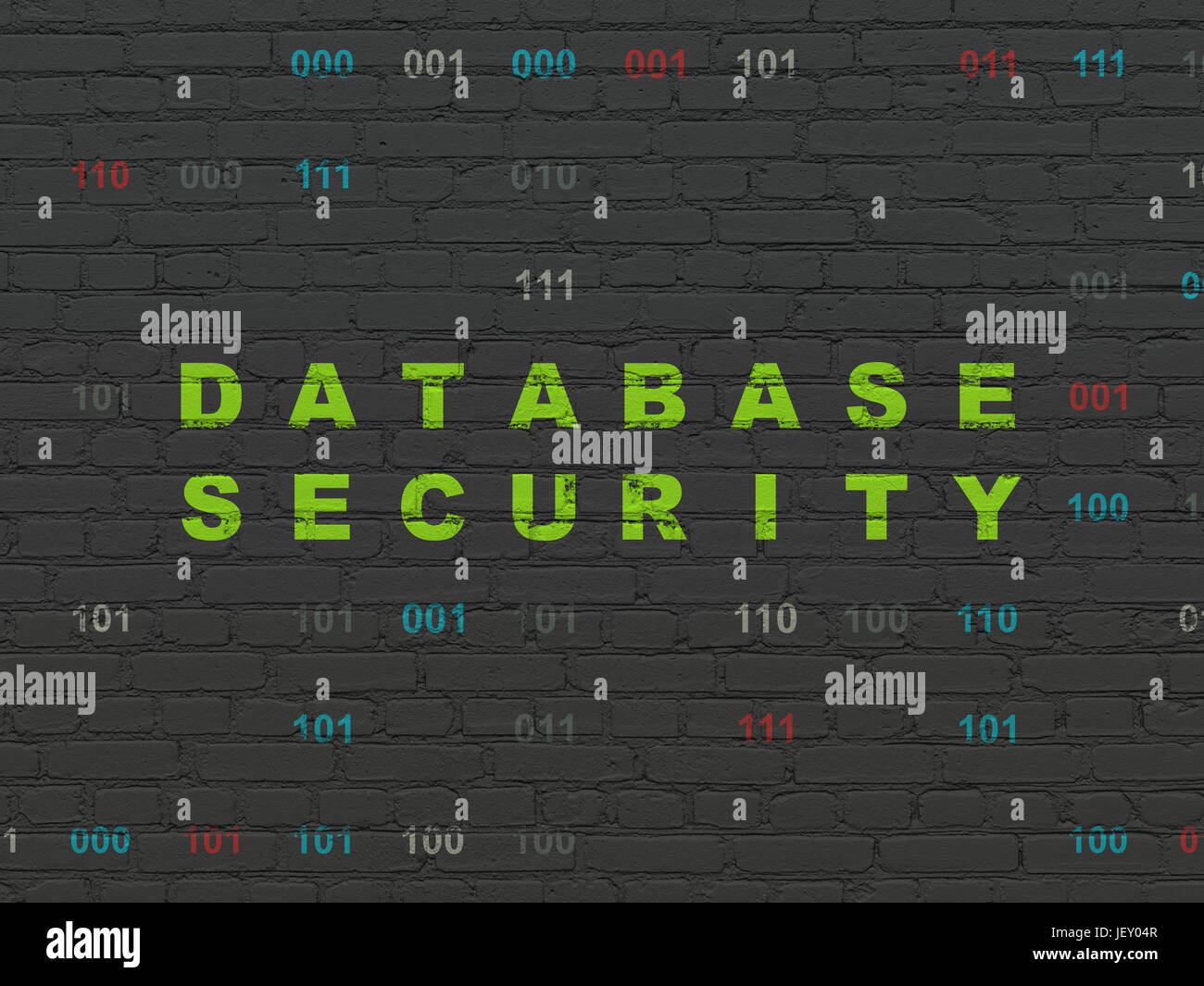 Software concept: Database Security on wall background Stock Photo - Alamy