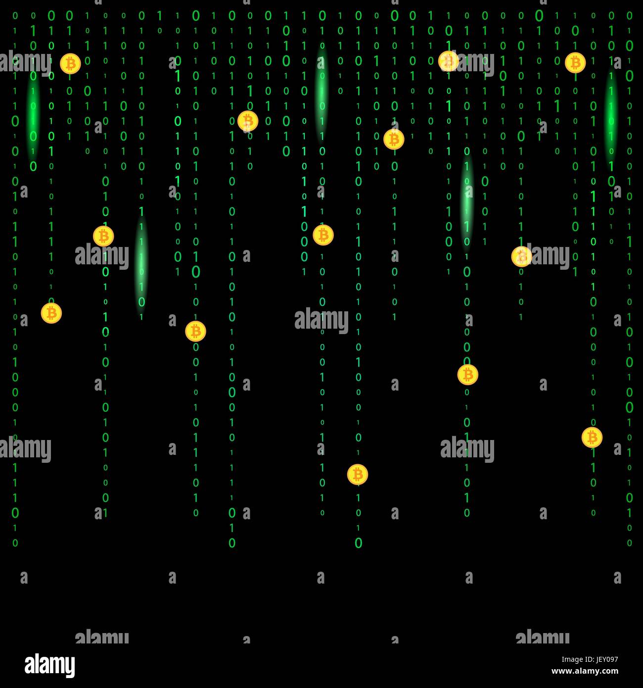 Digital crypto bitcoin matrix background Stock Vector Image & Art - Alamy