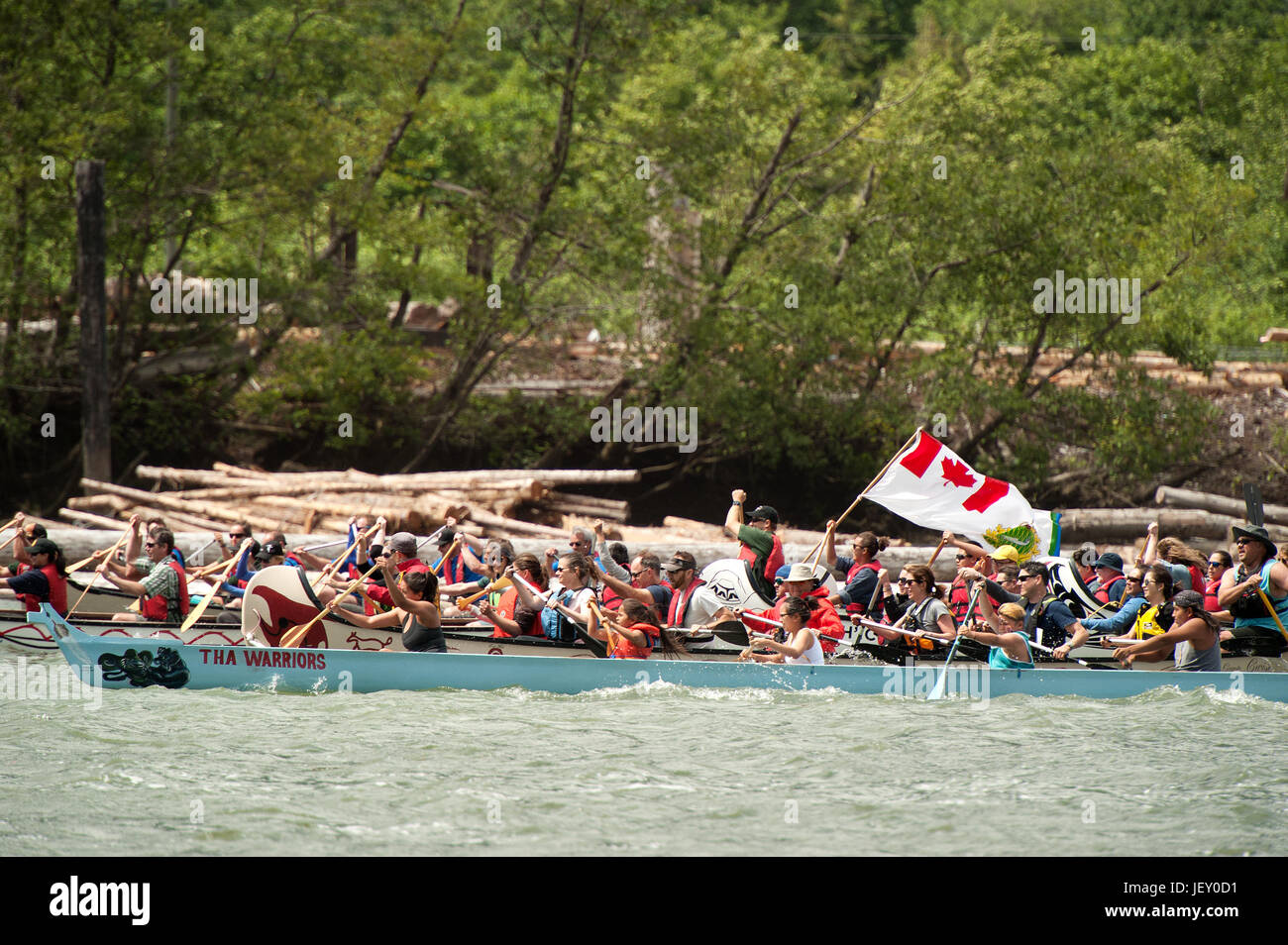 National Aboriginal Day canoe races at the Stawamus Waterfront ...