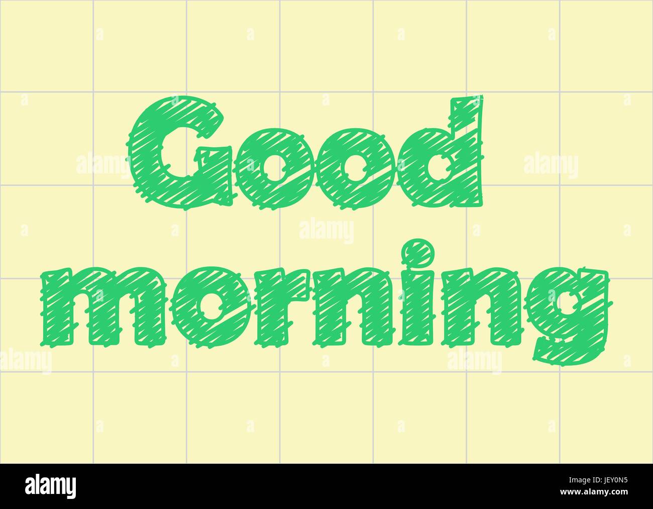 Good morning in the notebook paper, scratch Stock Vector Image & Art ...