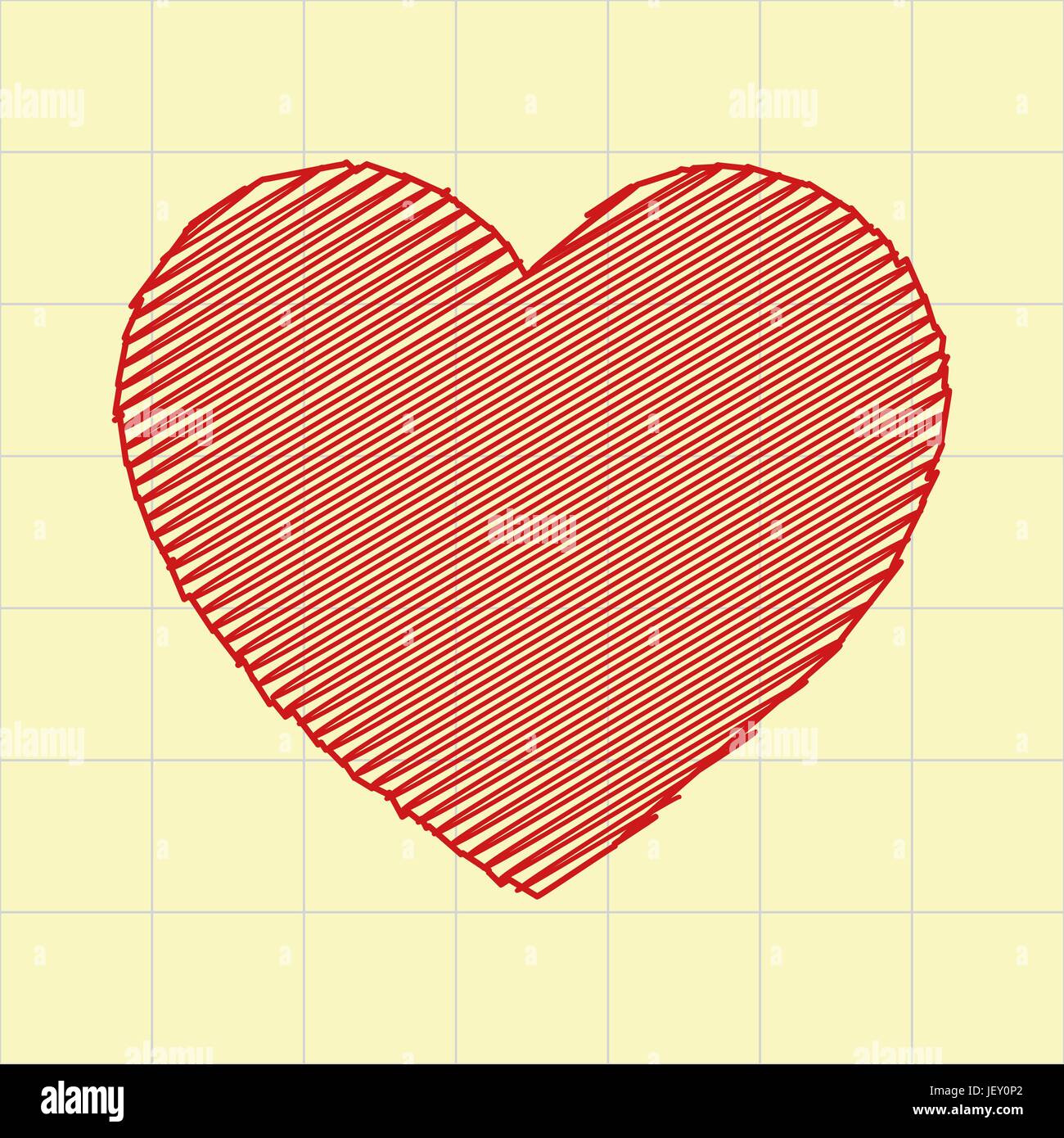 Paper red heart in Stock Vector Images - Alamy