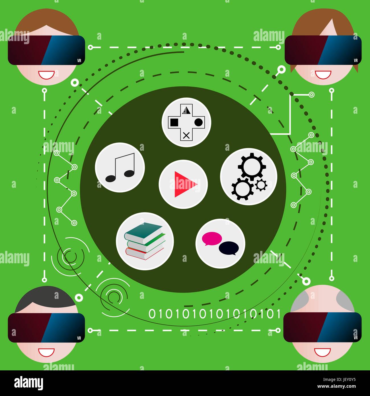 Virtuality vector vectors hi-res stock photography and images - Alamy