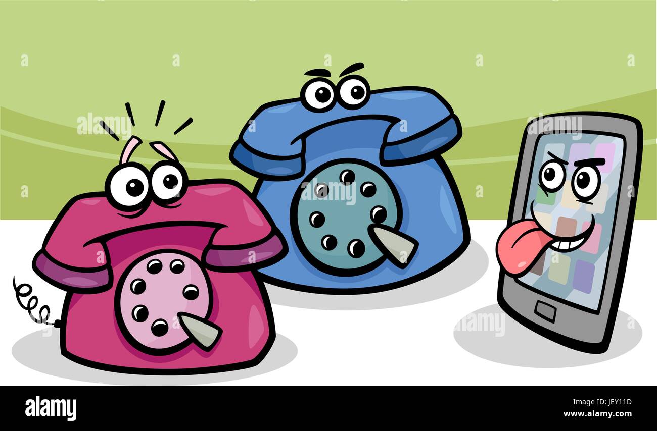 Retro model with phone Stock Vector Images - Alamy