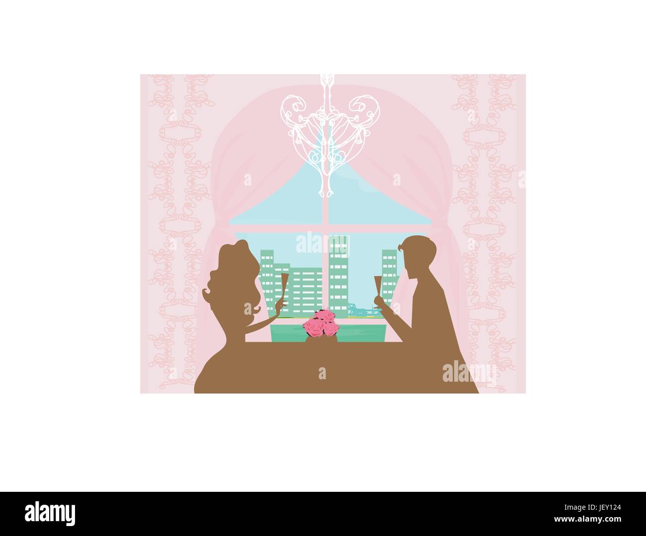 Romantic window Cut Out Stock Images & Pictures - Alamy