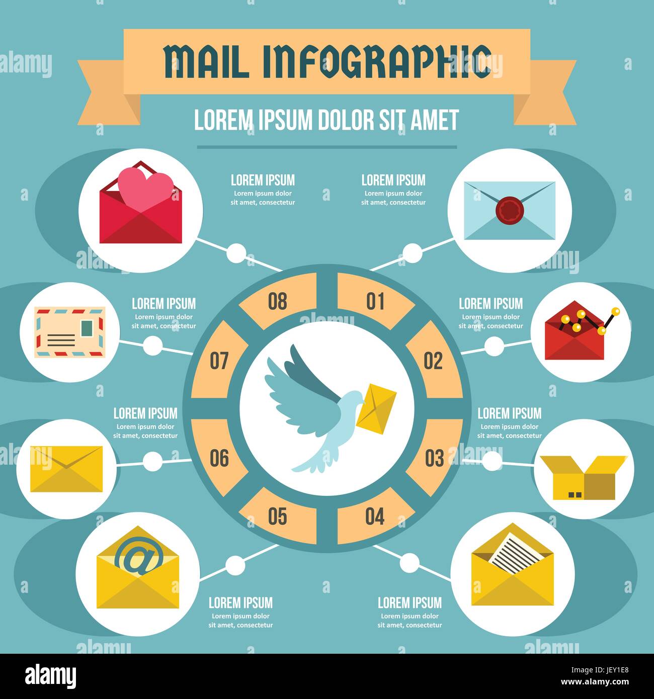 Mail infographic concept, flat style Stock Vector Image & Art - Alamy