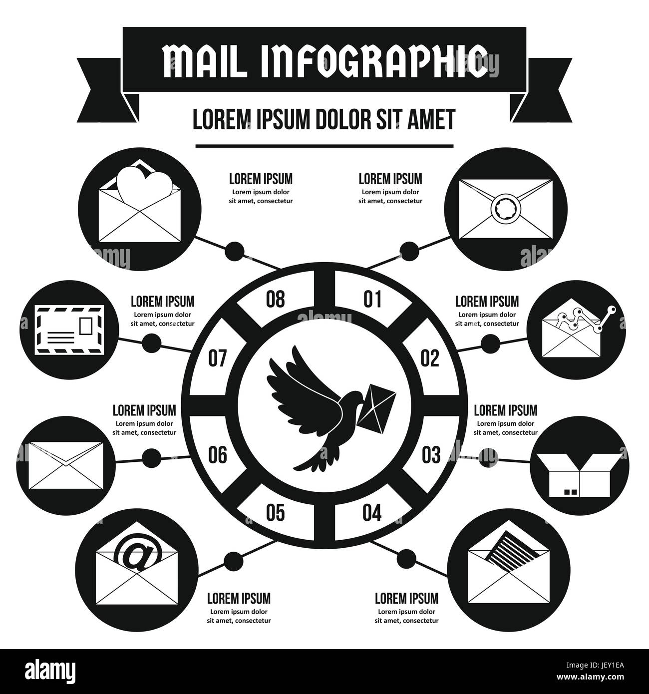 Mail infographic concept, simple style Stock Vector Image & Art - Alamy