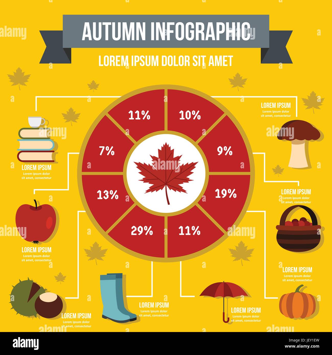 Autumn infographic concept, flat style Stock Vector Image & Art - Alamy