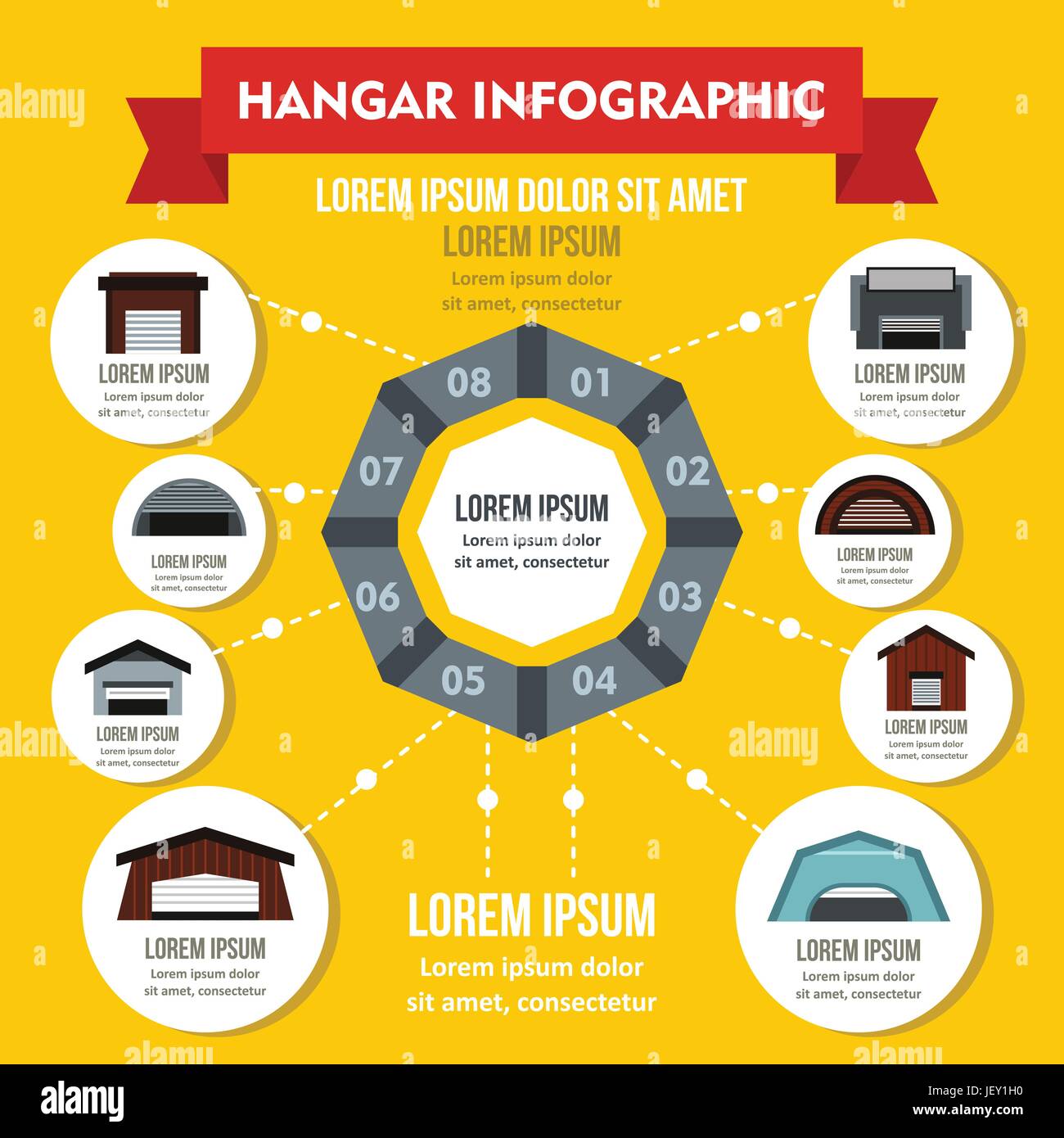 Hangar infographic concept, flat style Stock Vector Image & Art - Alamy