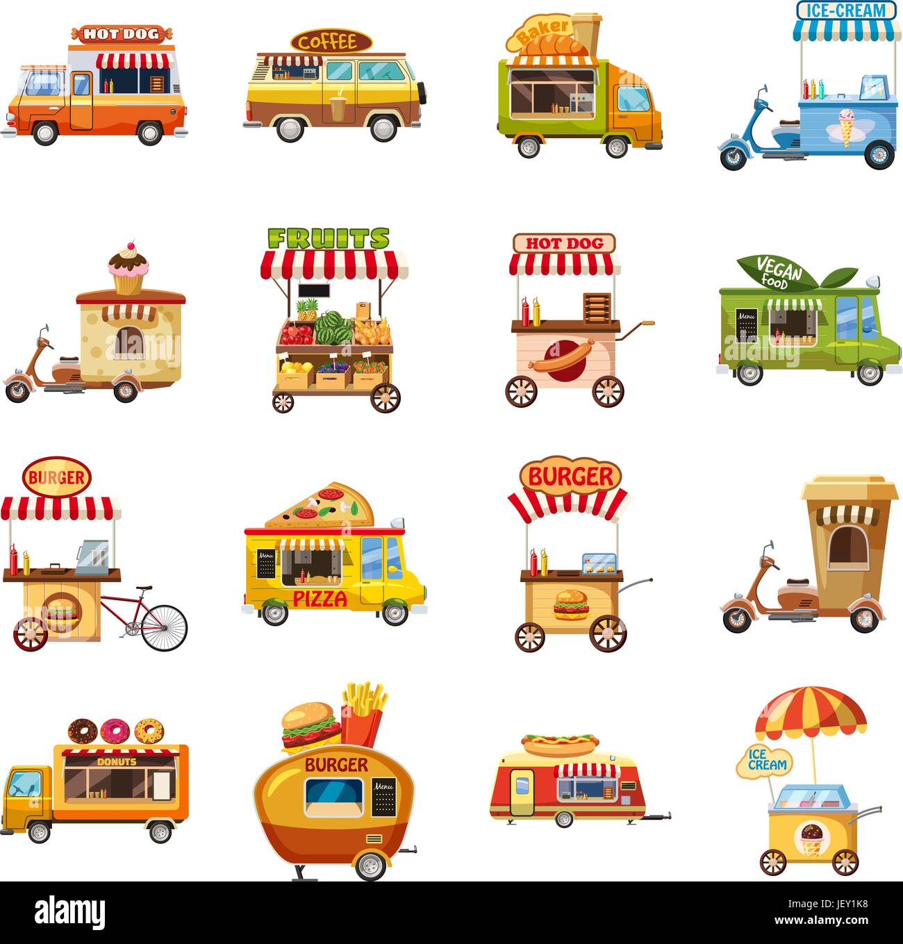Hawker street food market Stock Vector Images - Alamy