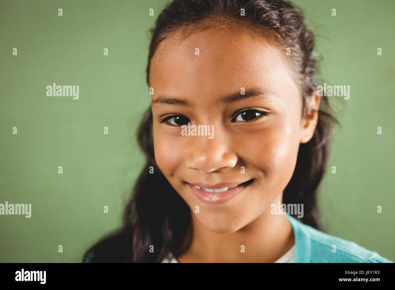 Smiling girl standing Stock Photo - Alamy