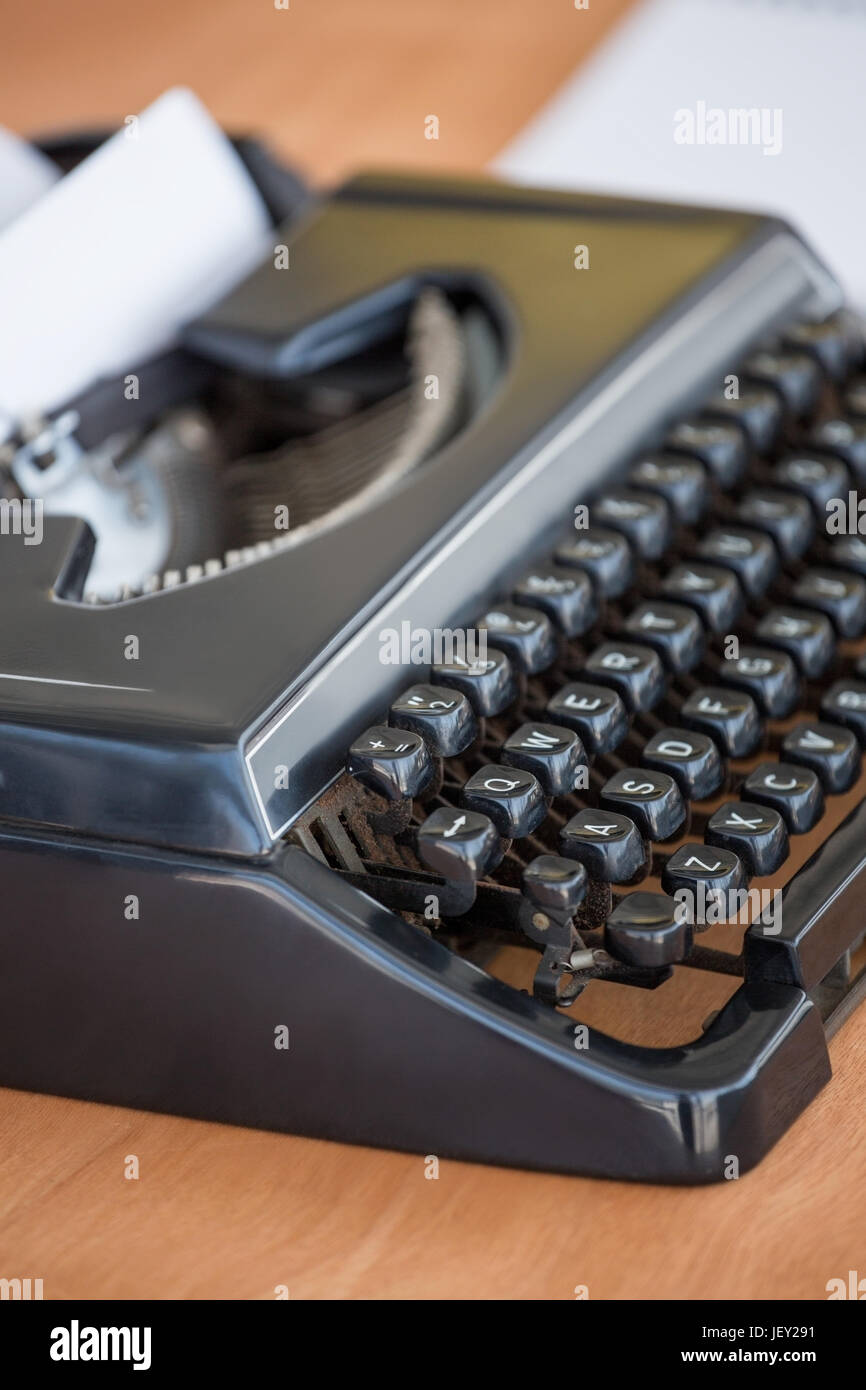 Close up view of Typewriter Stock Photo - Alamy