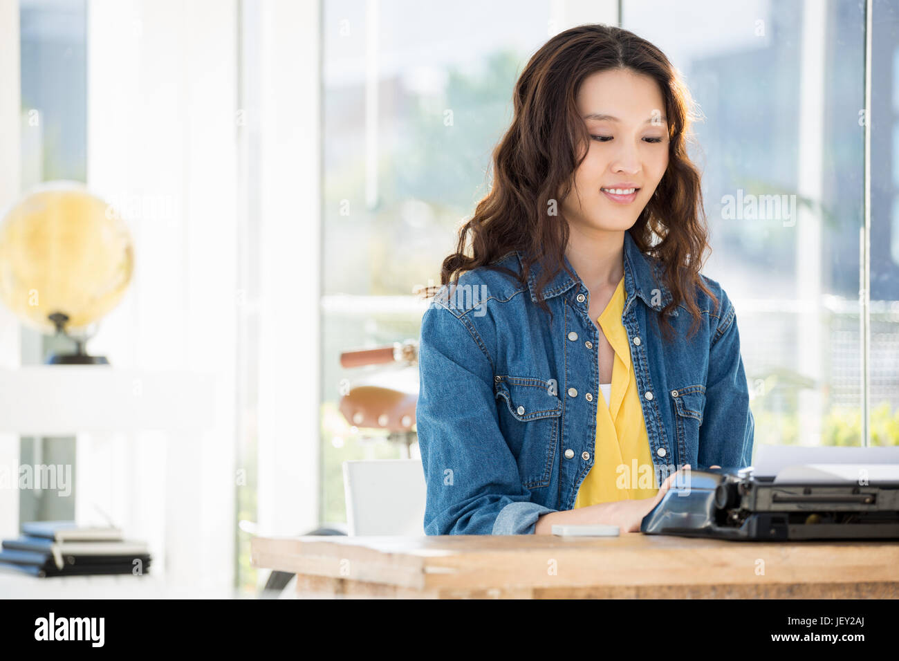 Male writer using typing machine hi-res stock photography and images ...