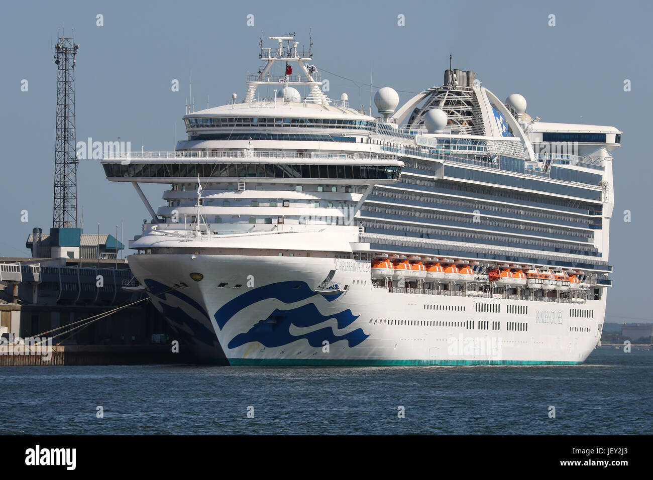 The MS Caribbean Princess sits in Southampton Docks Stock Photo - Alamy