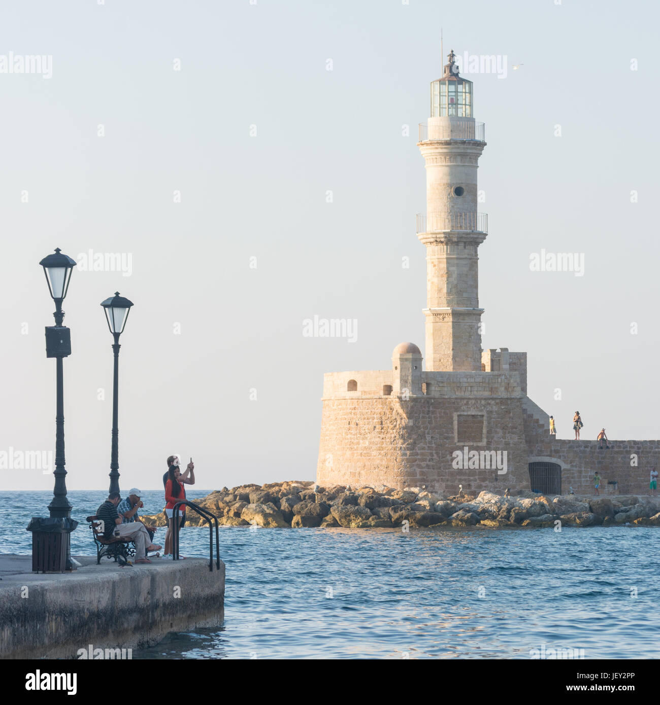 Crete chania lighthouse hi-res stock photography and images - Alamy