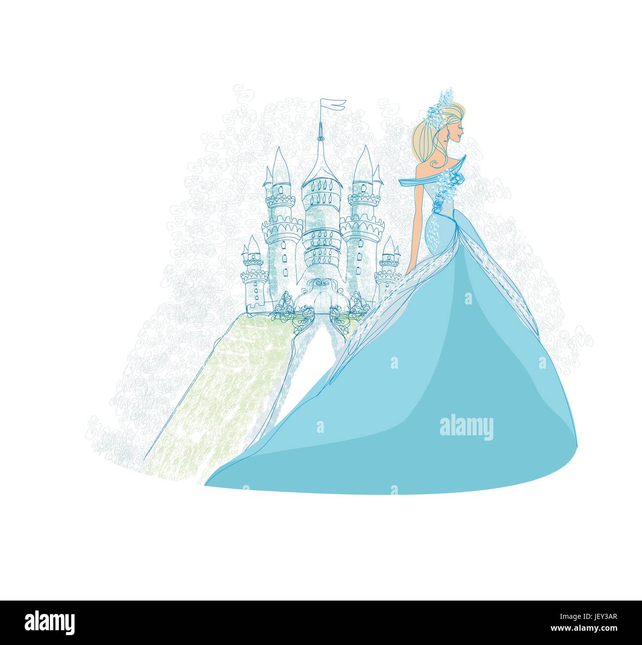 Woman with ruler Stock Vector Images - Alamy