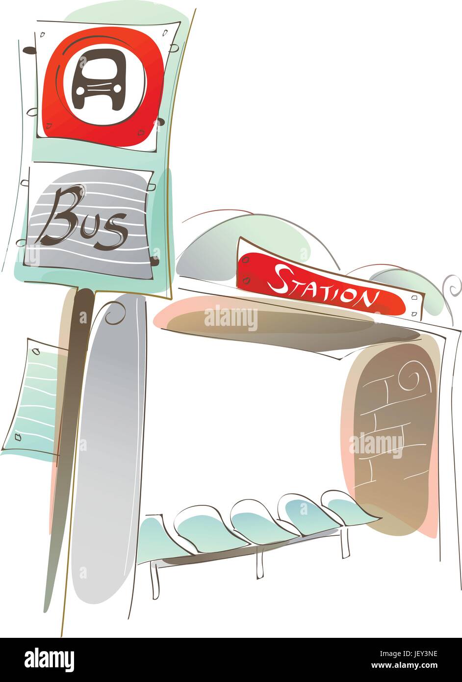 Bus stop stops Stock Vector Images - Alamy