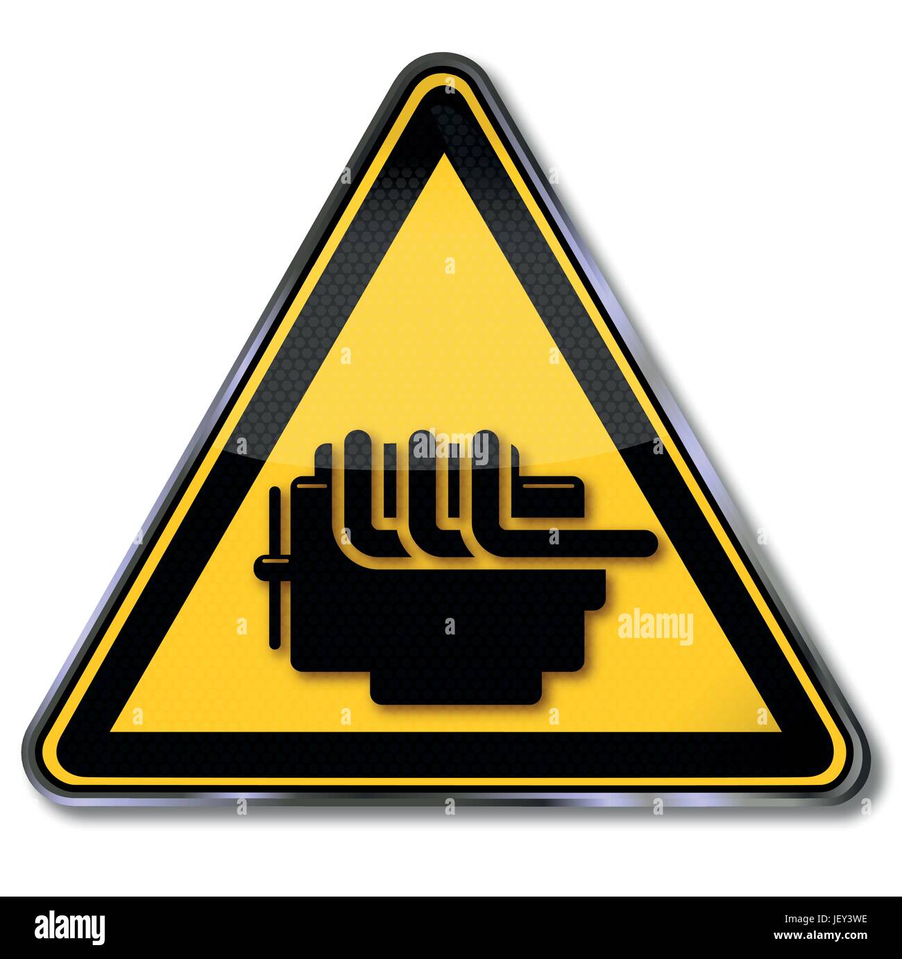 sign attention engine damage and engine production Stock Vector Image ...