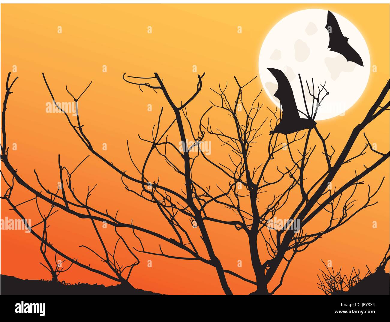 Night sky tree branches Stock Vector Images - Alamy