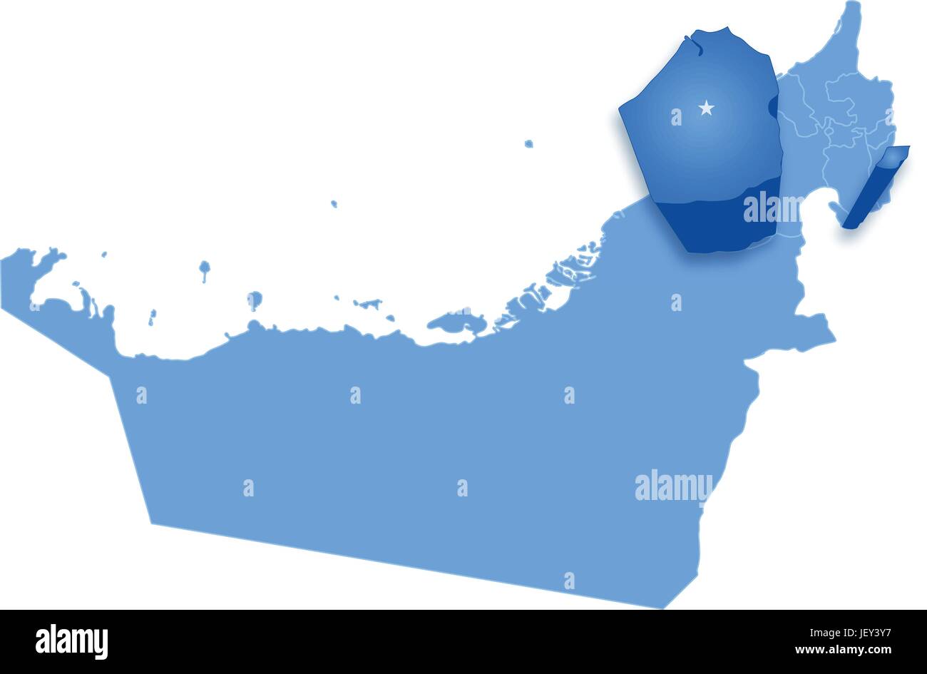Dubai highlighted map hi-res stock photography and images - Alamy
