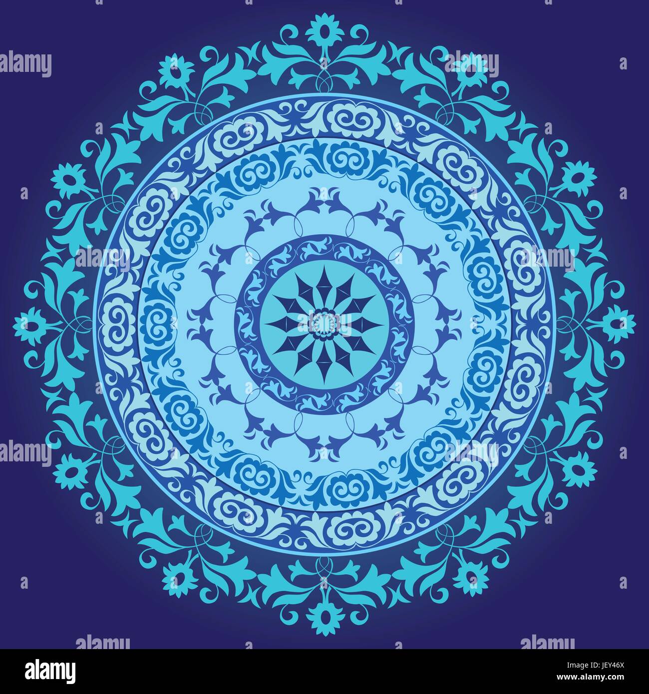 blue, illustration, islamic, pattern, vector, frame, border, framework ...