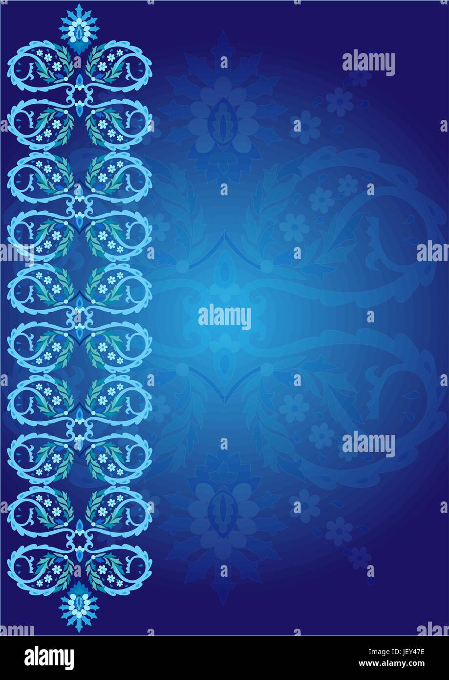 blue, antique, traditional, pattern, anatolia, floral, border, blue ...
