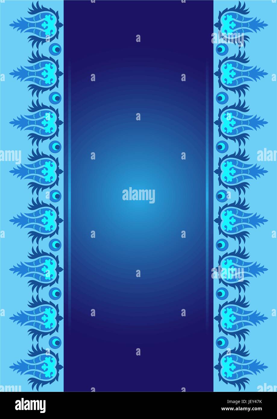 blue, antique, traditional, pattern, anatolia, floral, border, blue ...