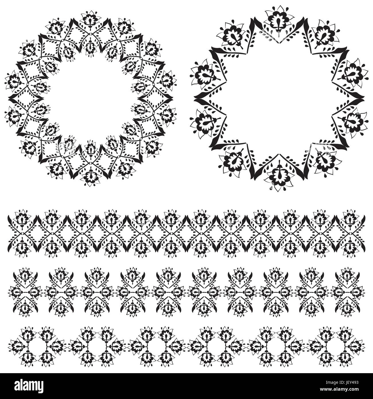 deco, circle, oriental, circular, frame, elegant, border, framework ...