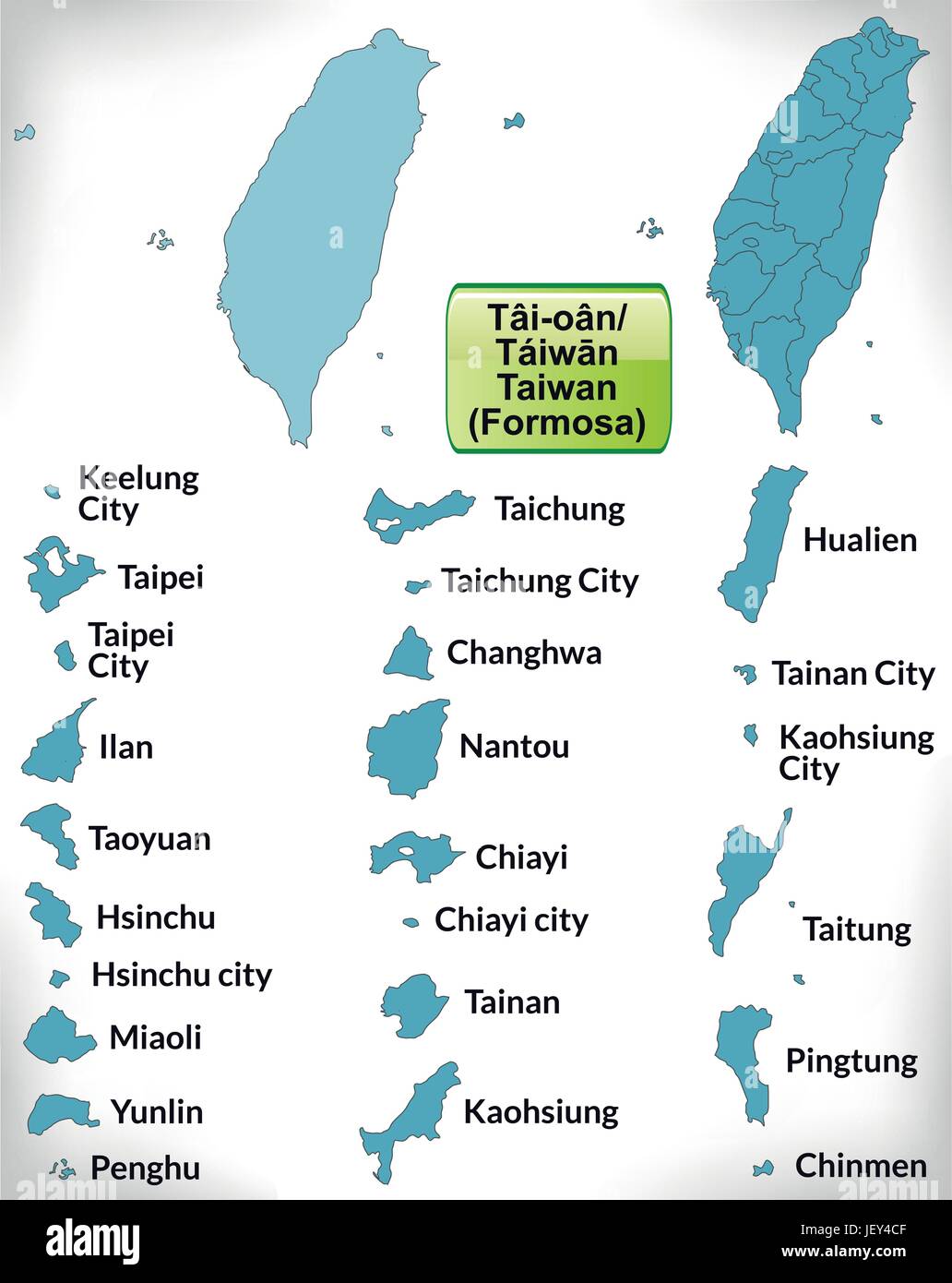 border map of taiwan with limits in blue Stock Vector Image & Art - Alamy