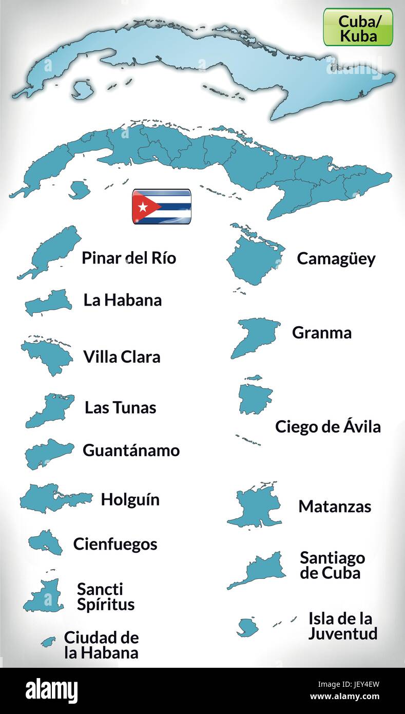map of cuba with borders in blue Stock Vector Image & Art - Alamy
