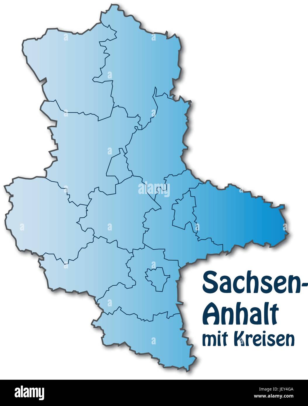 map of saxony-anhalt with borders in blue Stock Vector Image & Art - Alamy