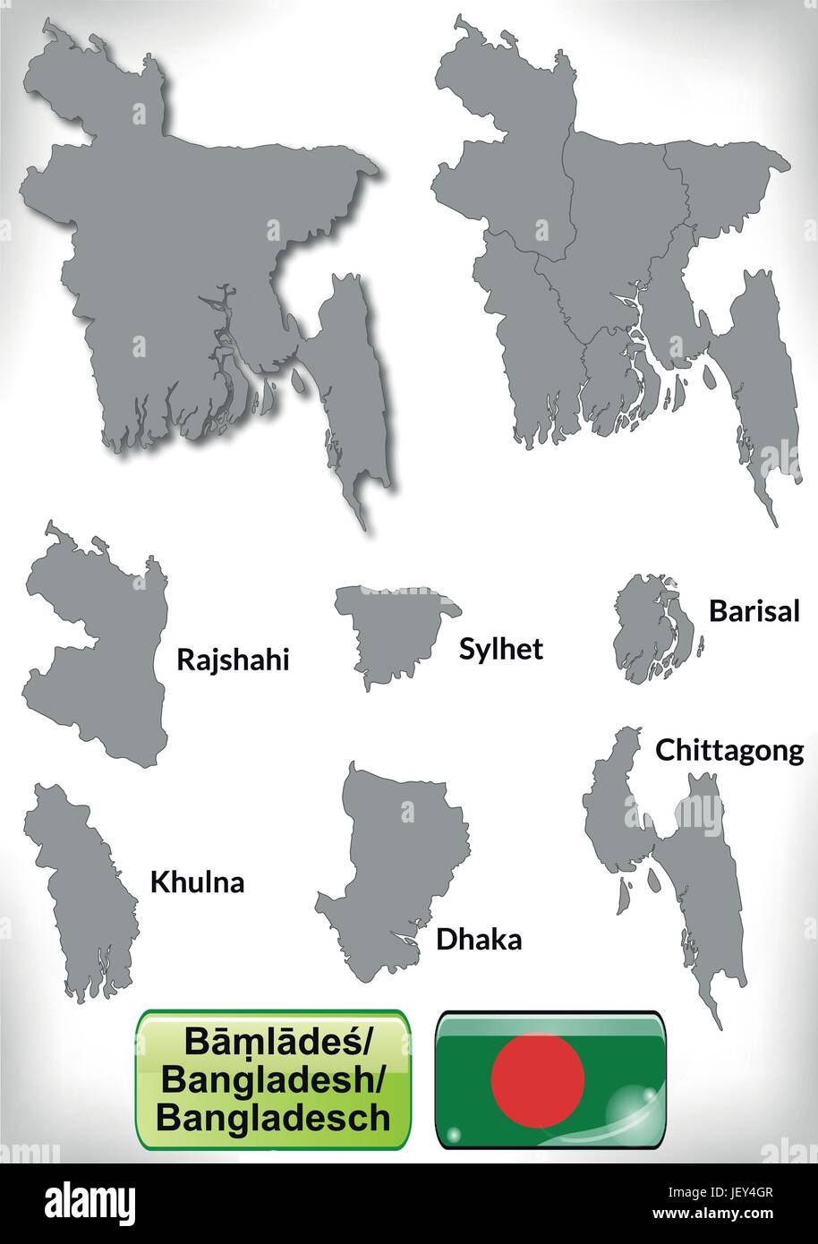 map of bangladesh with borders in gray Stock Vector Image & Art - Alamy