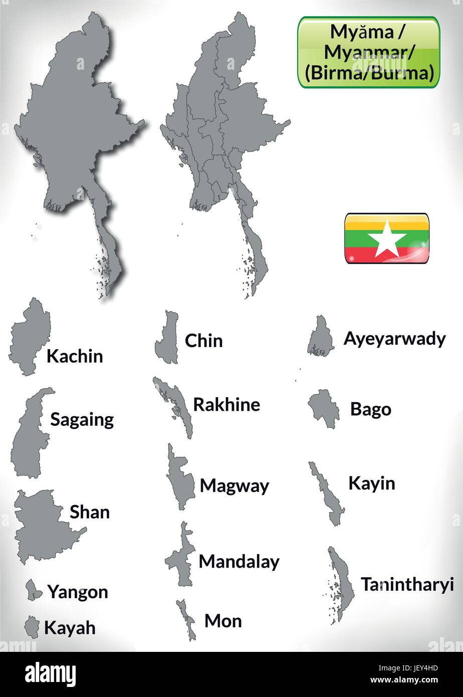 Burma map Stock Vector Images - Alamy